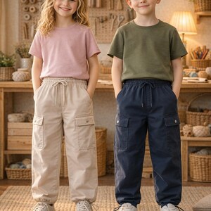 Cargo Pants Pattern for Kids | Easy DIY Elastic Waist Trousers PDF ...