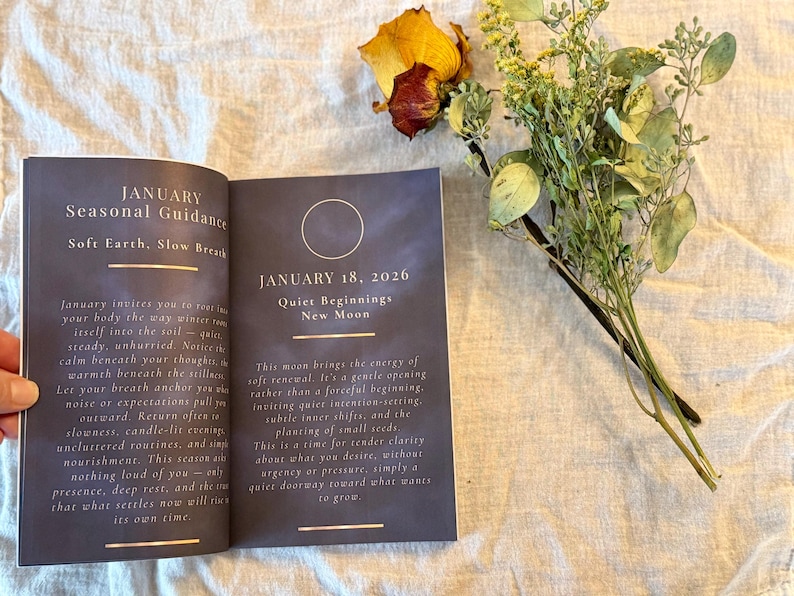 2026 Lunar Cycle Alignment Workbook, Moon Phases Planner, New and Full ...