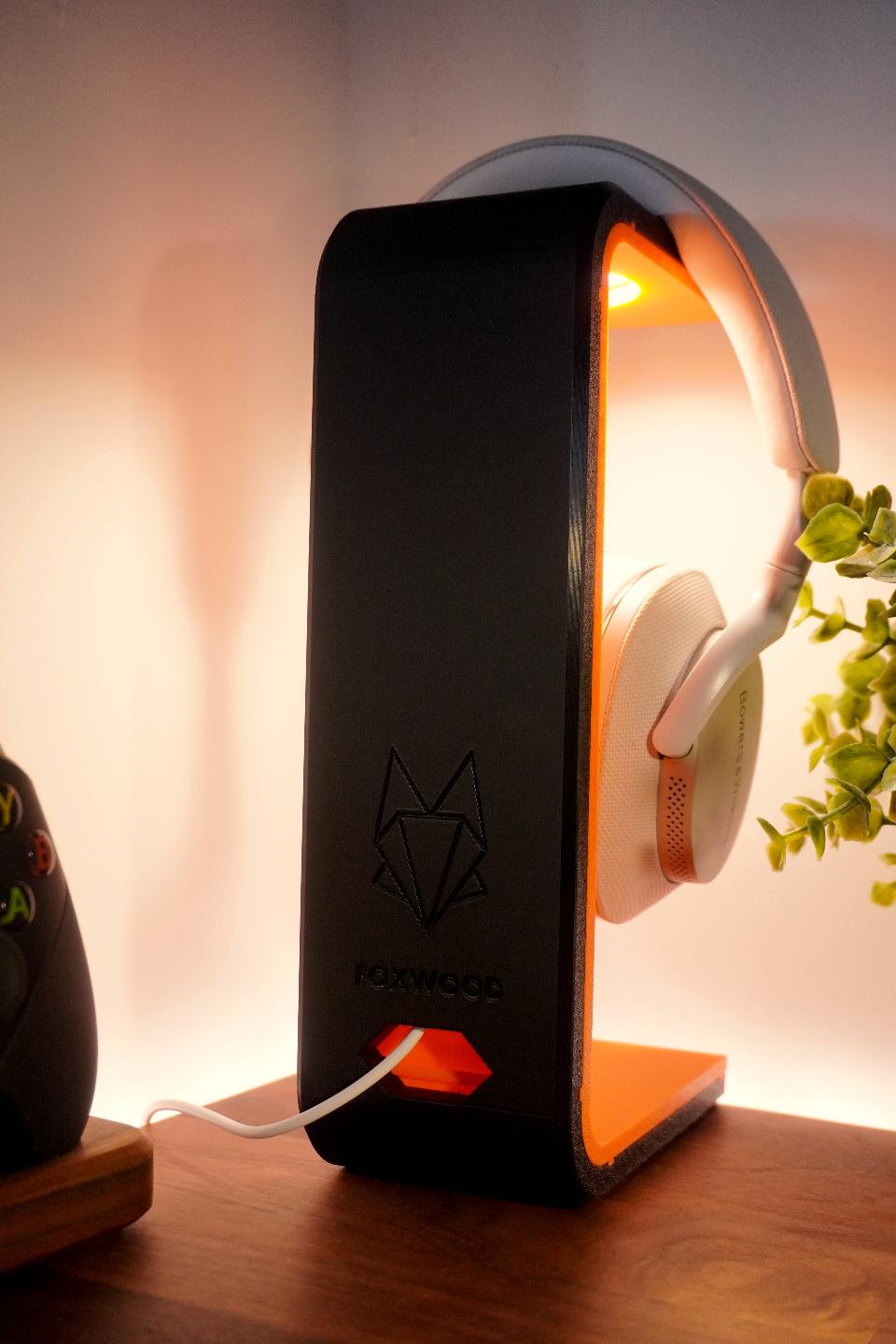 Headphone Stand With Ambient Light | Desk Headset Holder | LED Desk ...