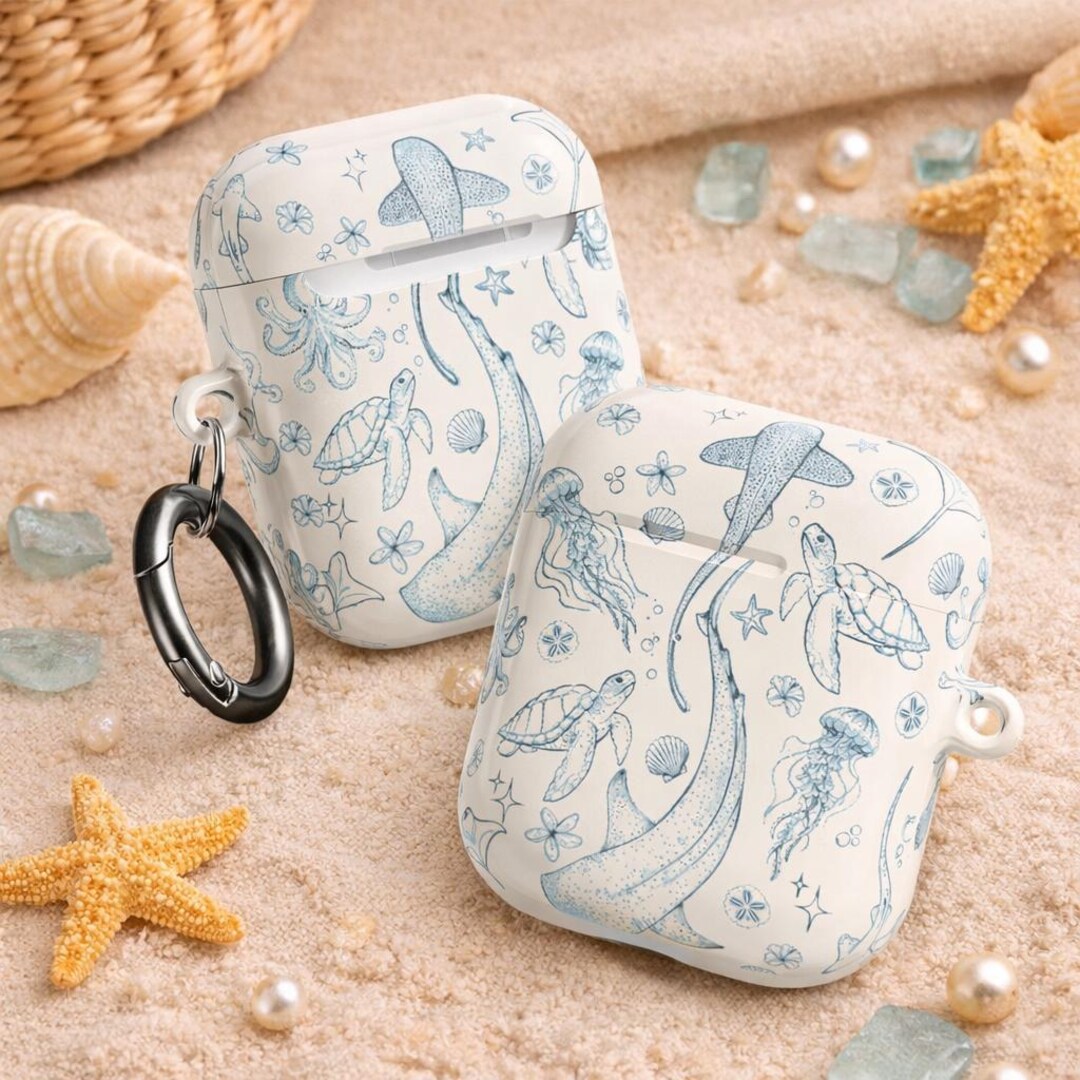 Whale Shark Octopus Jellyfish Turtle Airpods Case Hand-designed ...