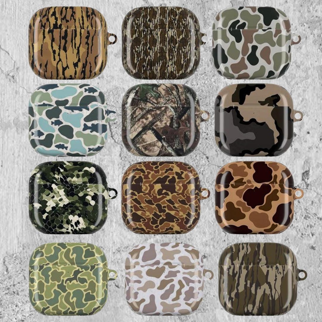 Camo Pattern Airpods Case Collection Protective Cover Hunting ...