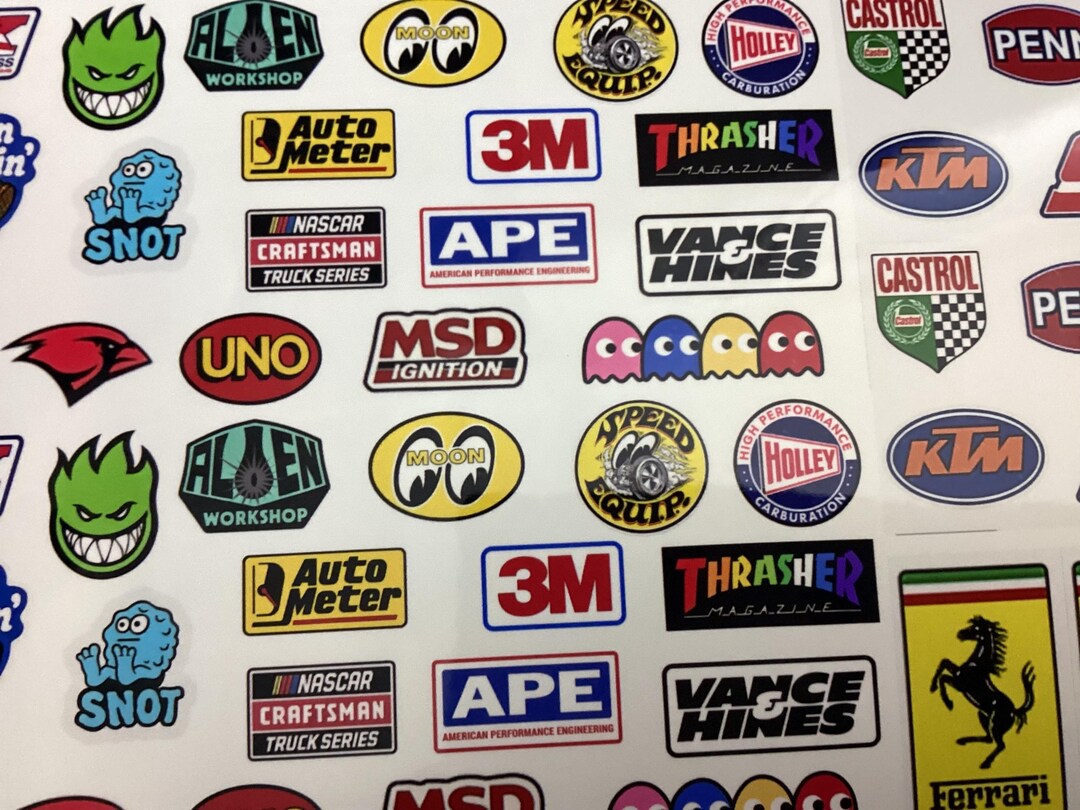 1/10 Scale RC Racing Decals, Waterproof Vinyl Logos - Etsy