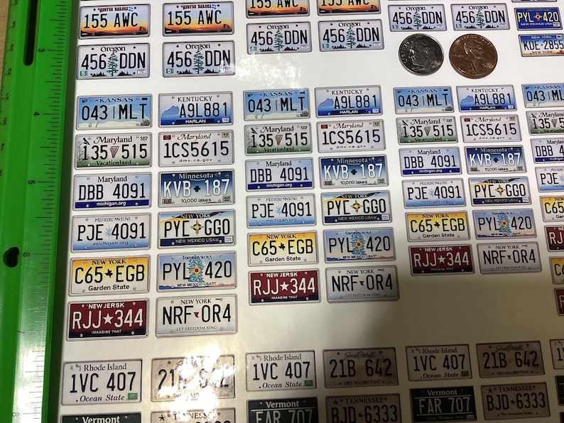 RC Multi Scale License Plate Decals Sheet Set White Waterproof Vinyl - Etsy