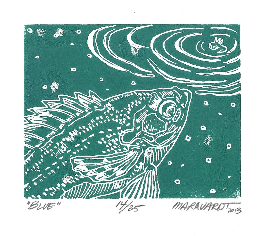 Bluegill - Fly Fishing Artwork by Jonathan Marquardt - Etsy