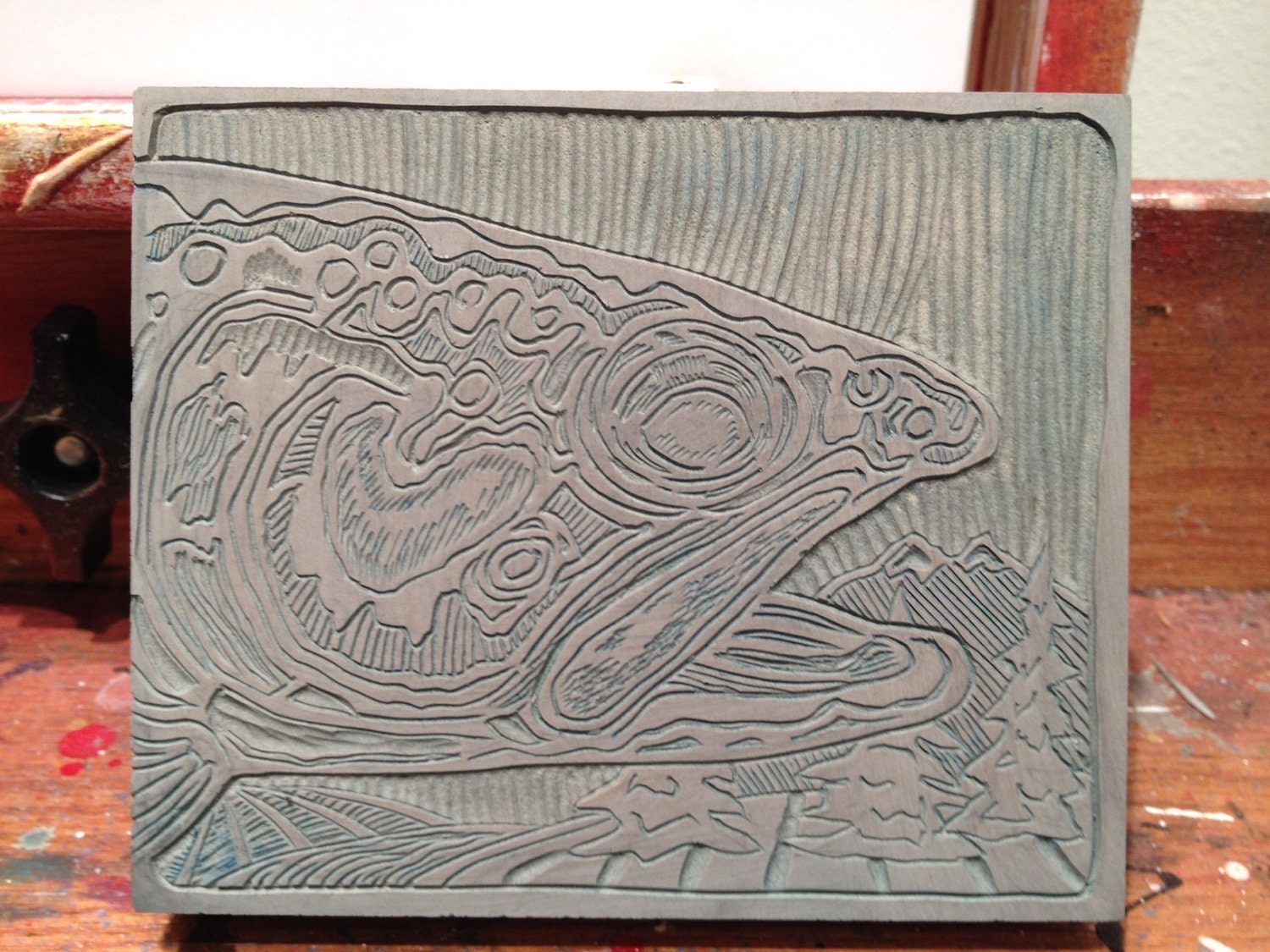 Monster Fly Fishing Trout Artwork by Jonathan Marquardt - Etsy