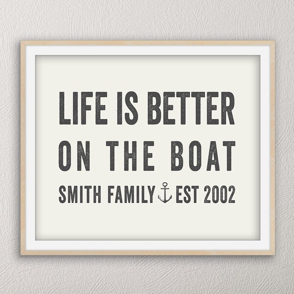 Life is Better on the Boat Sign - Etsy