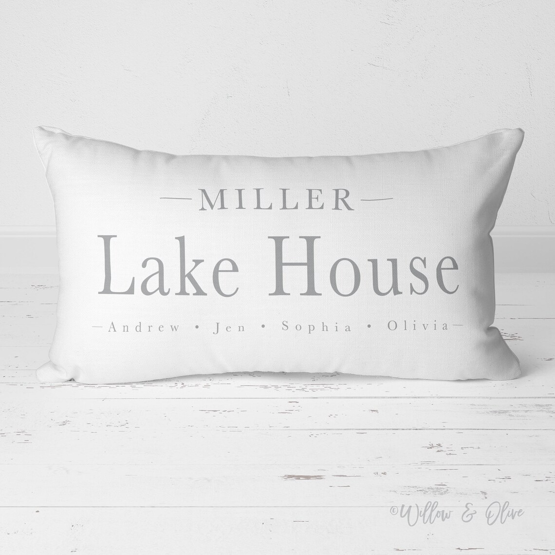 Lake House Decor, Name Pillow, Personalize Pillow, Lake House Gift ...