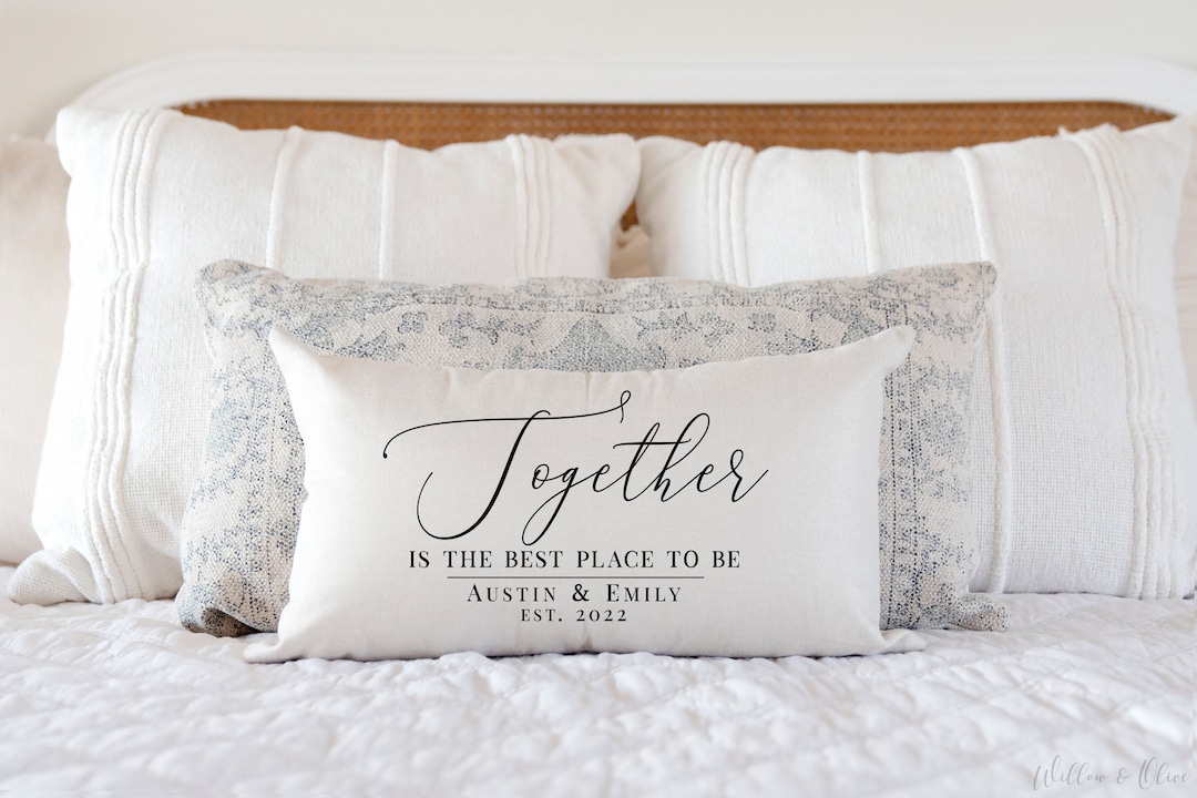 Wedding Pillow, Wedding Gift for Couple Unique, Personalized Pillow ...