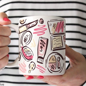 Makeup Mug, Makeup Beauty Mug, Trendy Mug, Mugs for Her, Fashion Mug ...