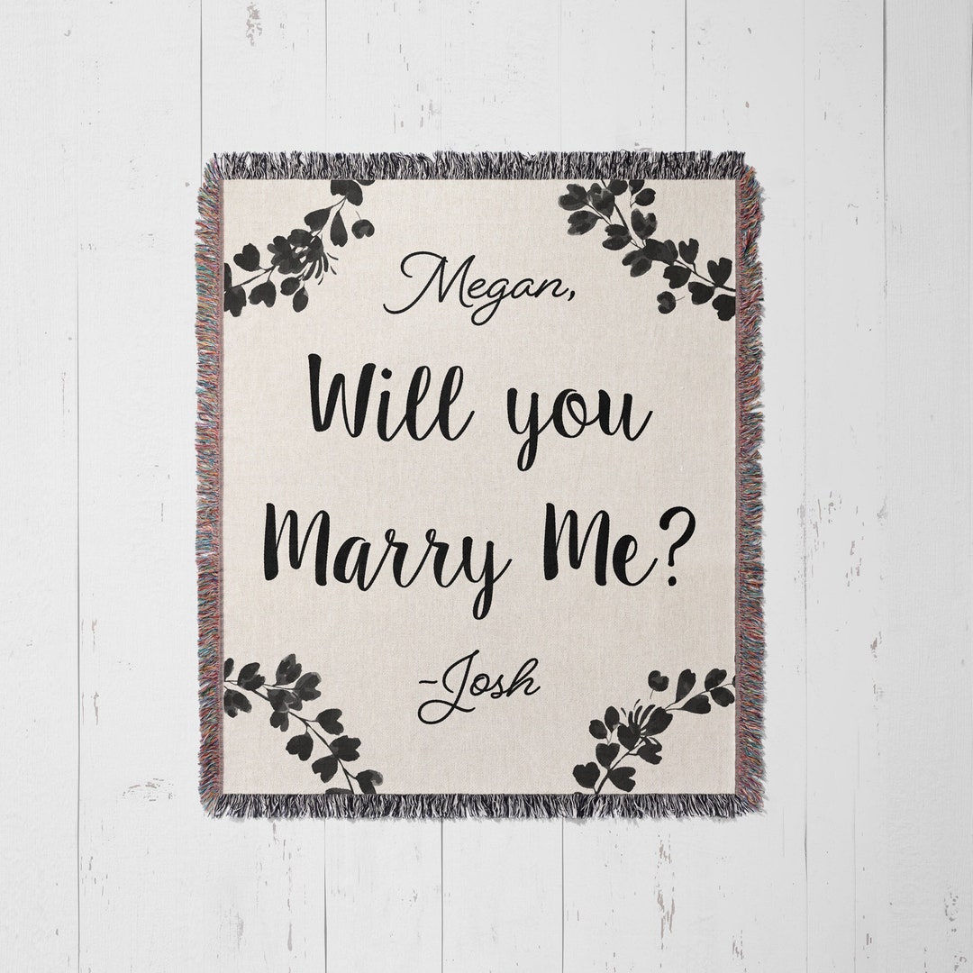 Will You MARRY ME Sign Personalized Proposal Sign Blanket Gift Idea ...