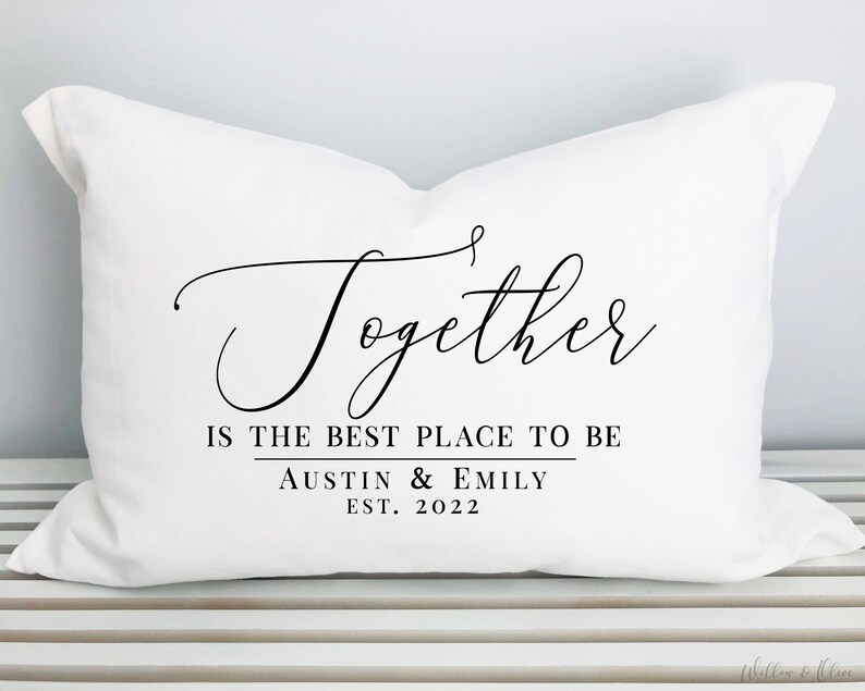 Wedding Pillow, Wedding Gift for Couple Unique, Personalized Pillow ...