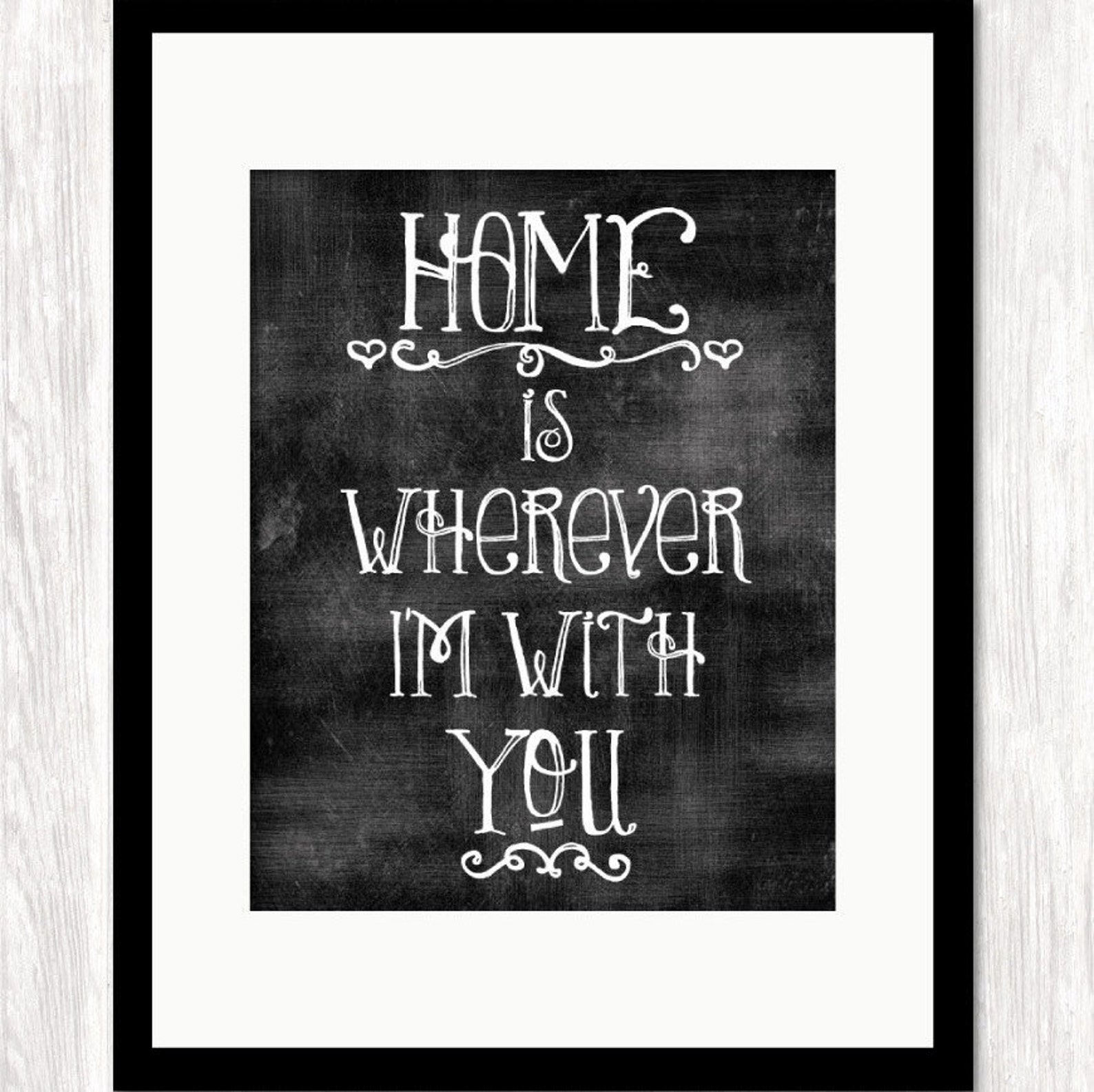 HOME IS WHEREVER I'm With You Art Print Poster, Housewarming Gift, Home ...