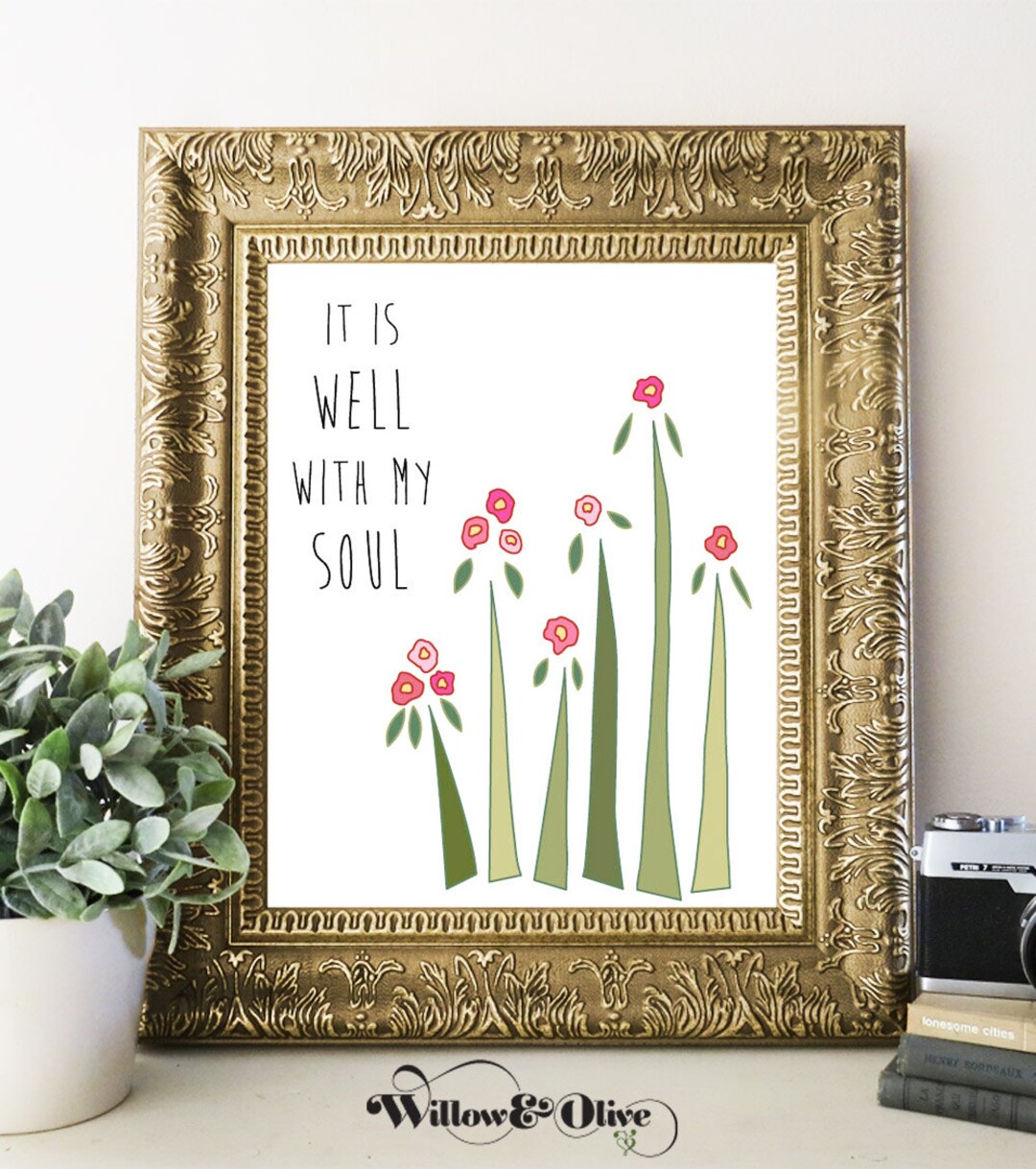 It is WELL With MY SOUL Art Print, Scripture Print, Bible Verse Art ...