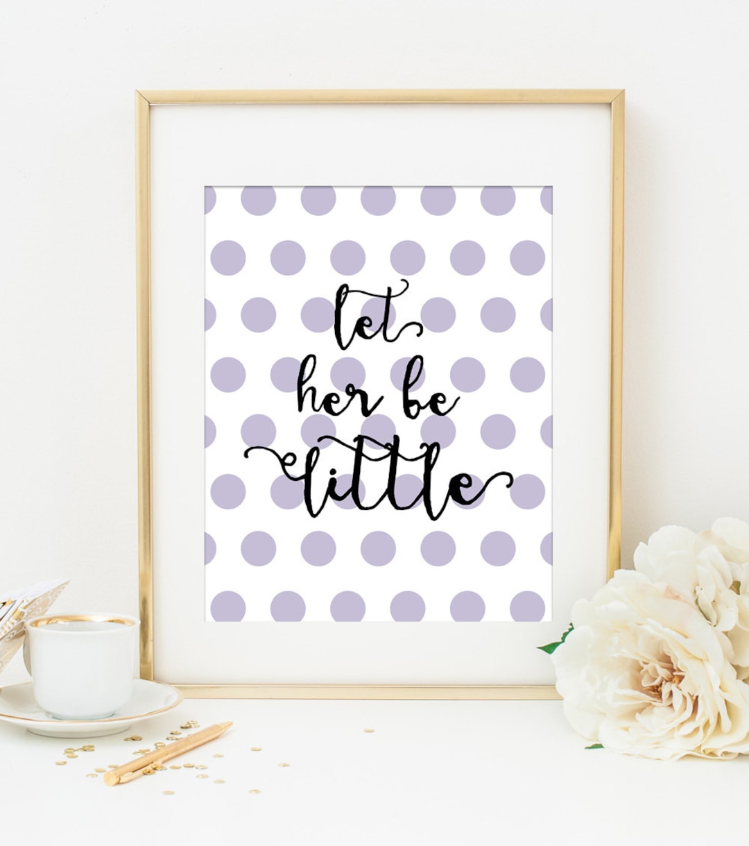 Let Her Be Little Print, Baby Girl Nursery Decor, Baby Shower Decor ...