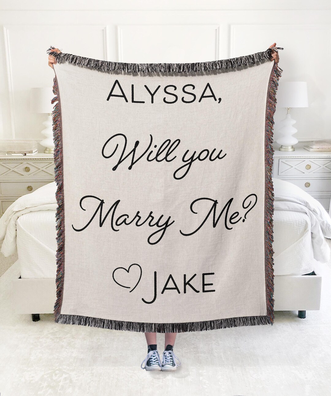 WILL YOU MARRY Me Sign Blanket Engagement Proposal Props Unique ...