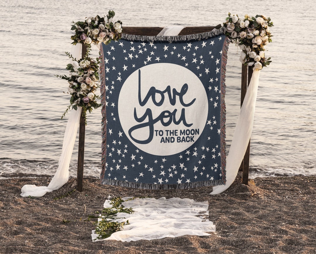 Wedding Tapestry Backdrop Decor, Moon and Stars Blanket, Celestial Gift ...