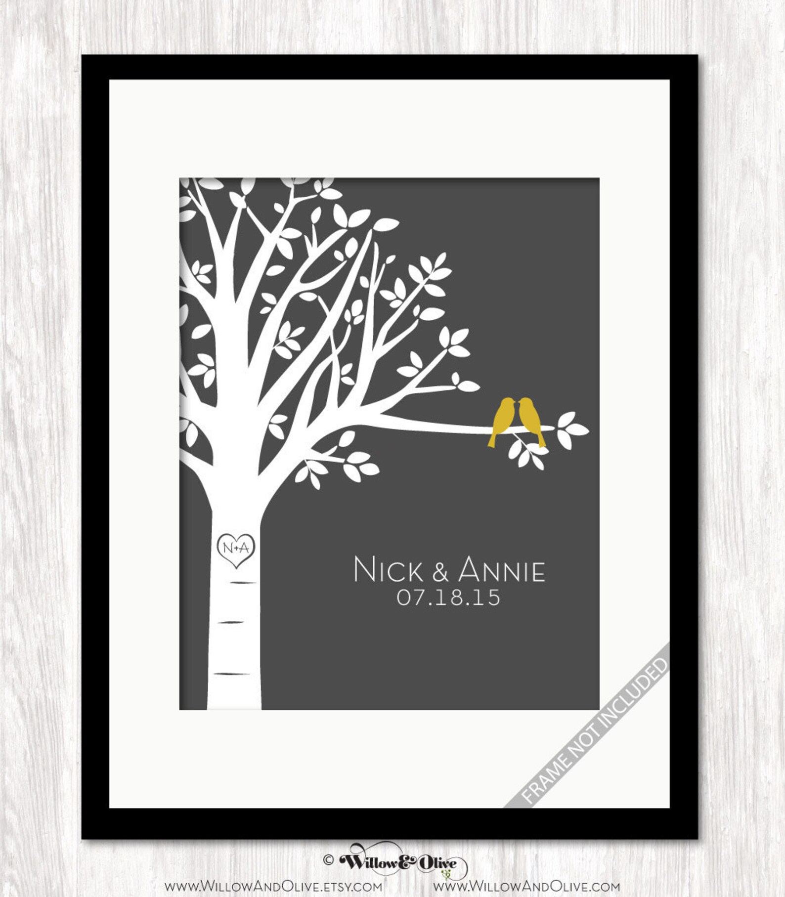 Custom Personalized Wedding Family Tree Canvas Wedding Tree | Etsy