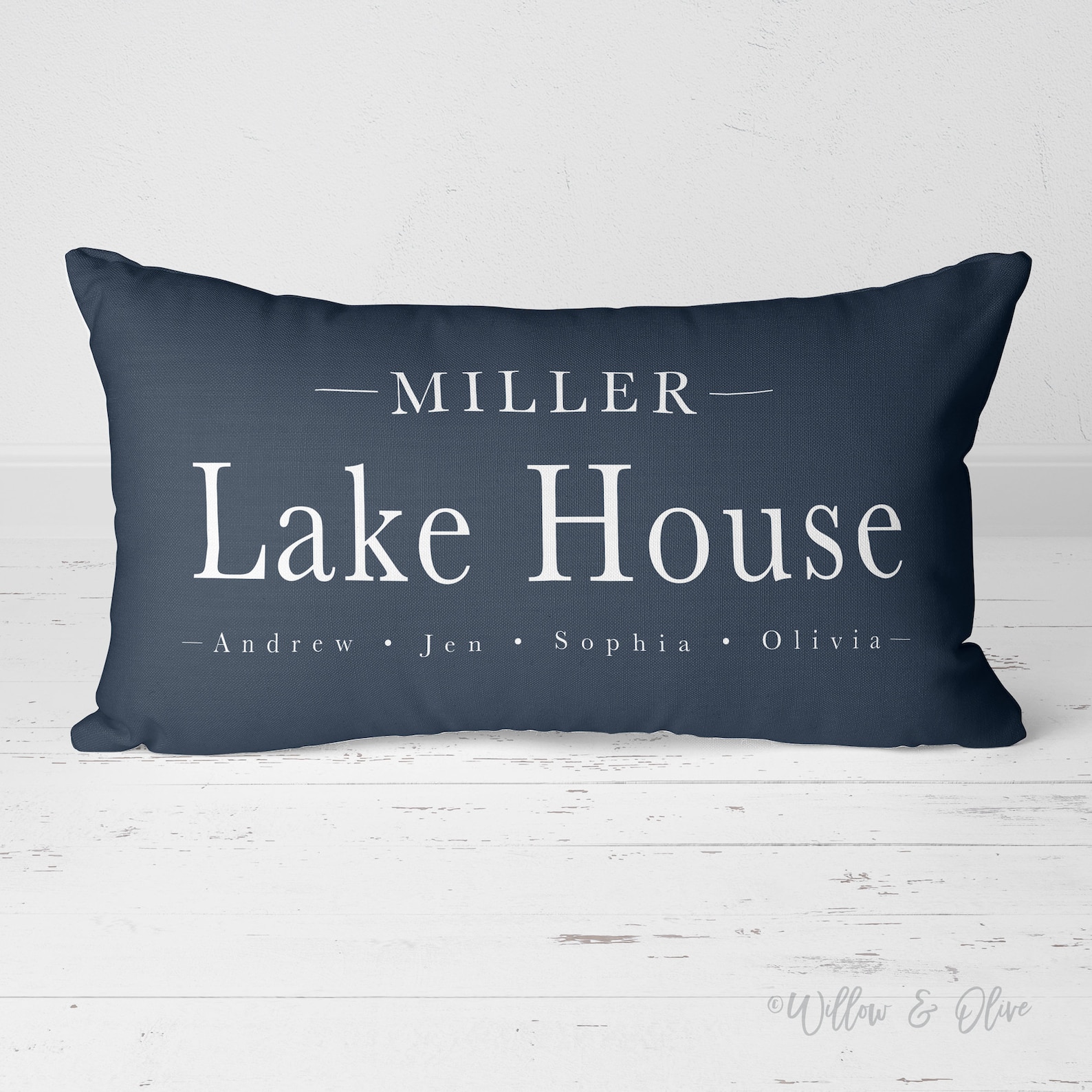 Personalized Lake House Pillow: Custom Cabin Decor - Etsy