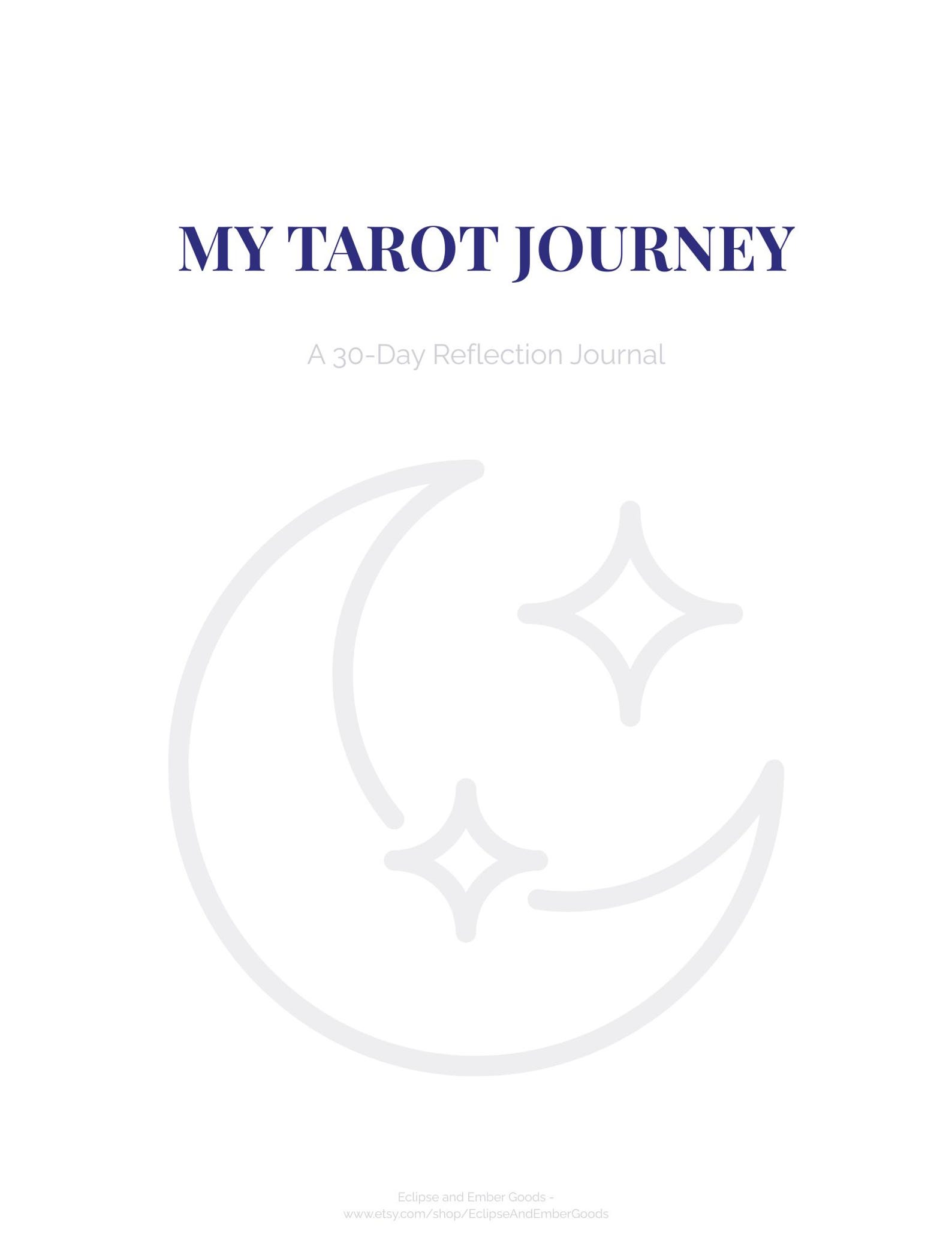 Printable Tarot Journal | 30-day Daily Card Tracker (digital Download ...