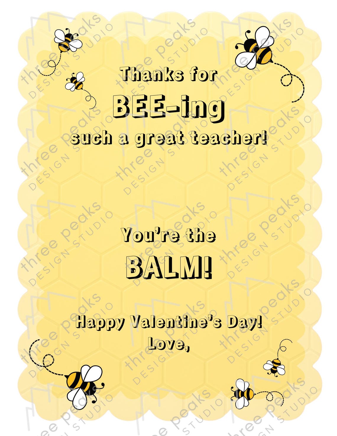 Lip Balm Valentine's Day Gift Tag for TEACHER (digital Download) - Etsy