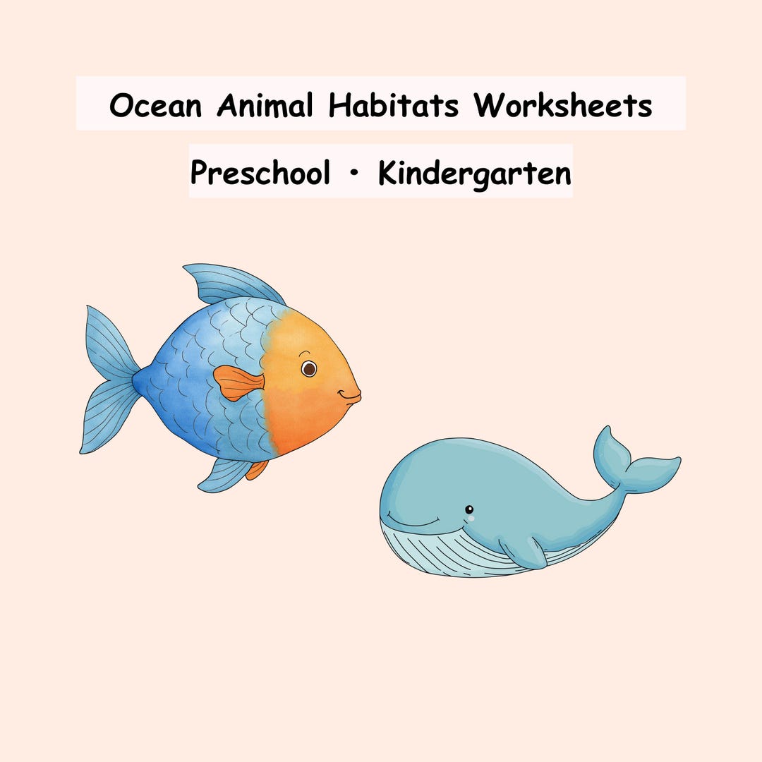 Ocean Animal Habitats Worksheets, Preschool and Kindergarten Ocean ...