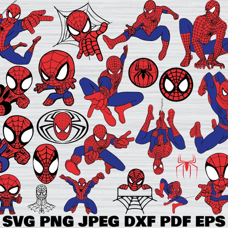 Spiderman Cut Out Digital - Etsy