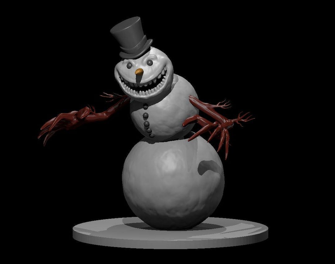 Dnd Miniature Snowman Boss | Resin Monster Mini | Tabletop RPG Figure ...