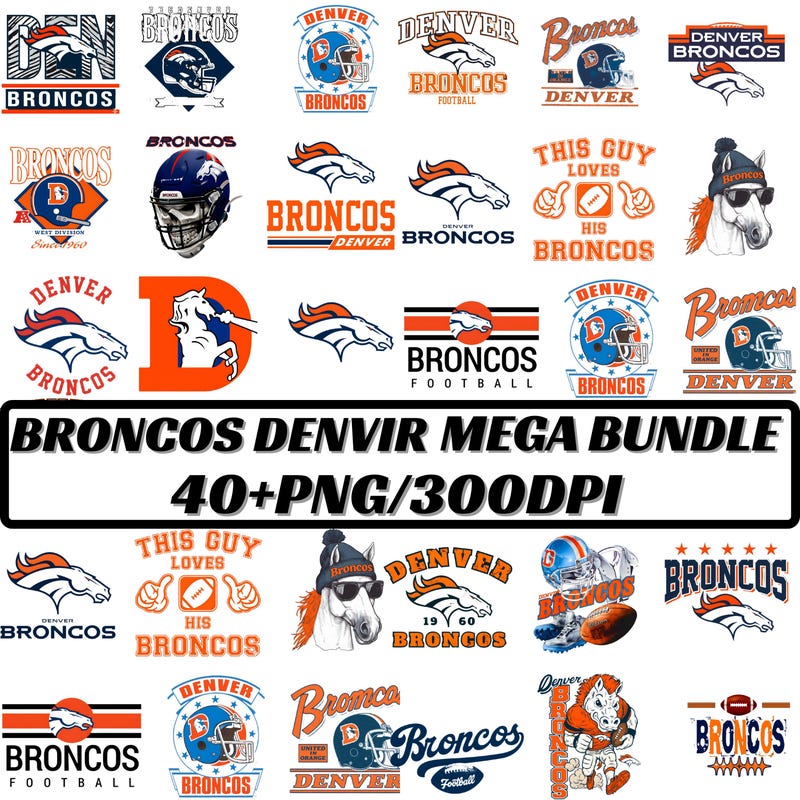 Broncos Logo Digital - Etsy UK