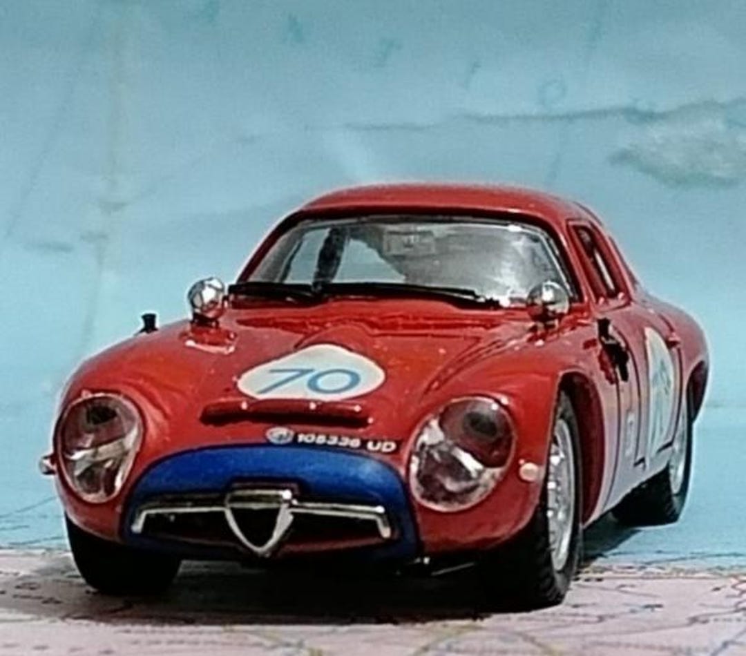 ALFA ROMEO Giulia TZ1 Coupè 1963 "targa Florio 1965", Vintage Diecast 1 ...