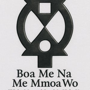 Boa Me Na Me Mmoa Wo | Support Symbol | Cooperation Adinkra Print ...