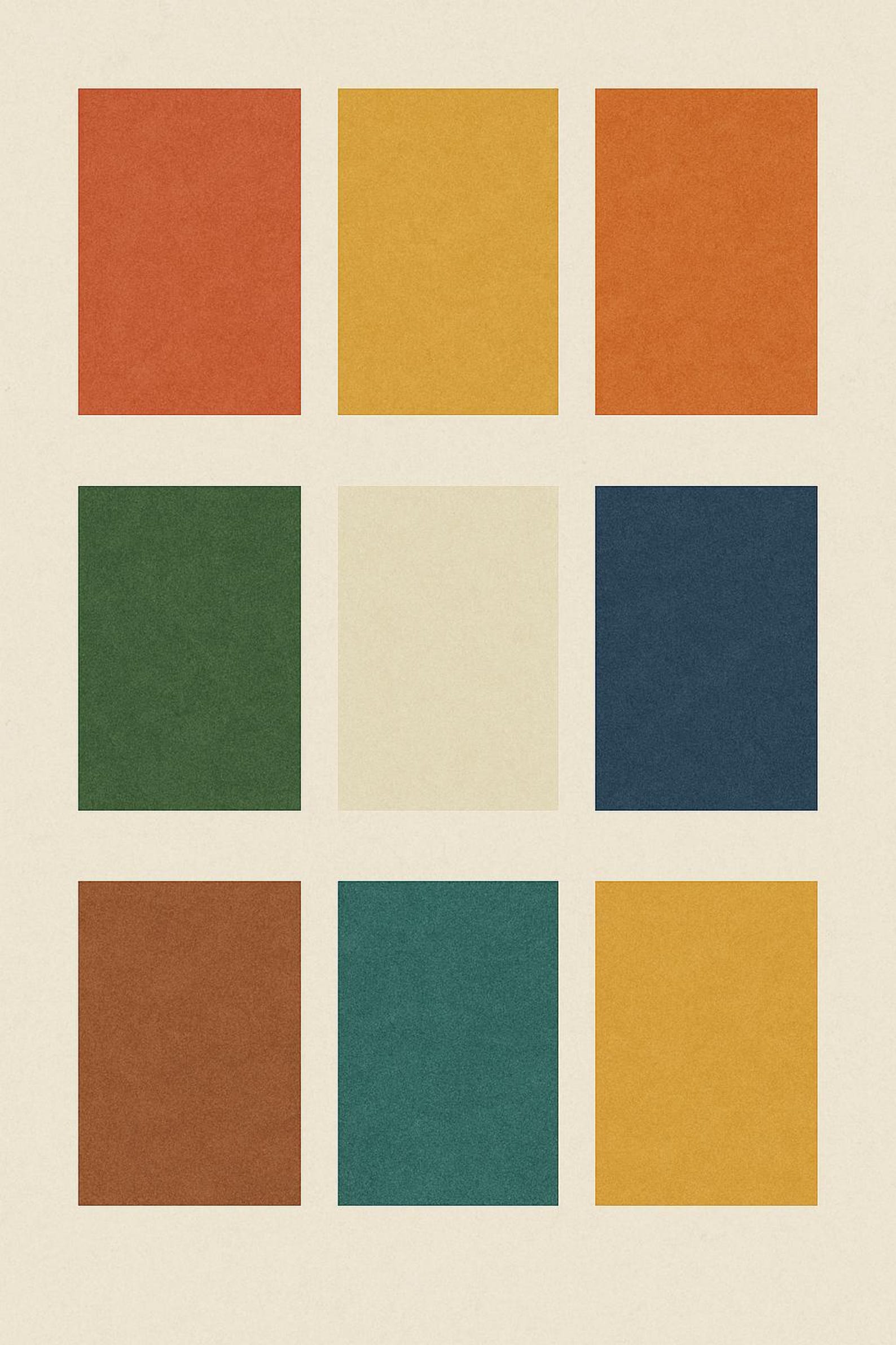 Retro Color Blocks Printable Wall Art | Mid Century Minimal Decor - Etsy
