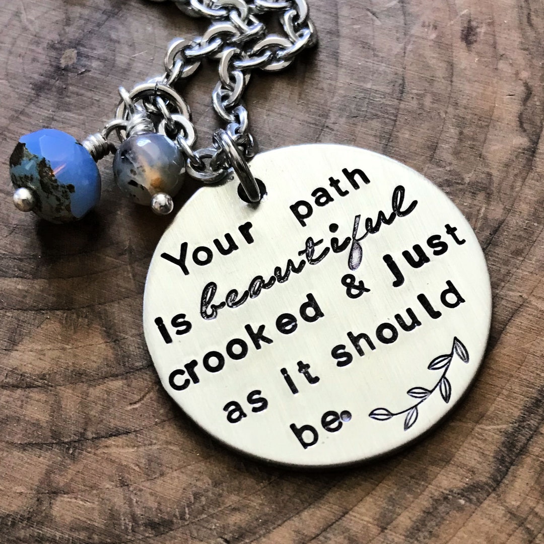 Your Path is Beautiful Necklace, Inspiration Necklace, Hand Stamped ...