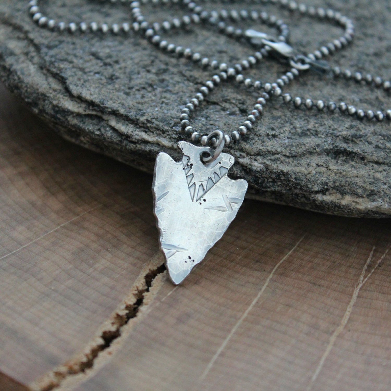 Men's Personalized Arrowhead Necklace Custom Men's | Etsy