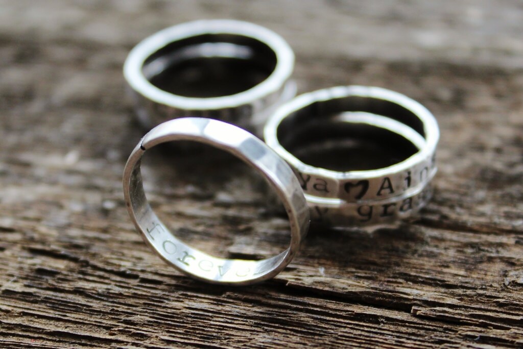 Stacking Rings Personalized Personalized Sterling Silver Ring - Etsy