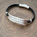 Custom Thick Men's Silver and Leather Bar Bracelet, Chunky and ...