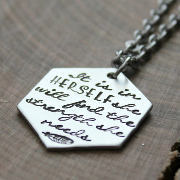 Quote Necklace - Etsy