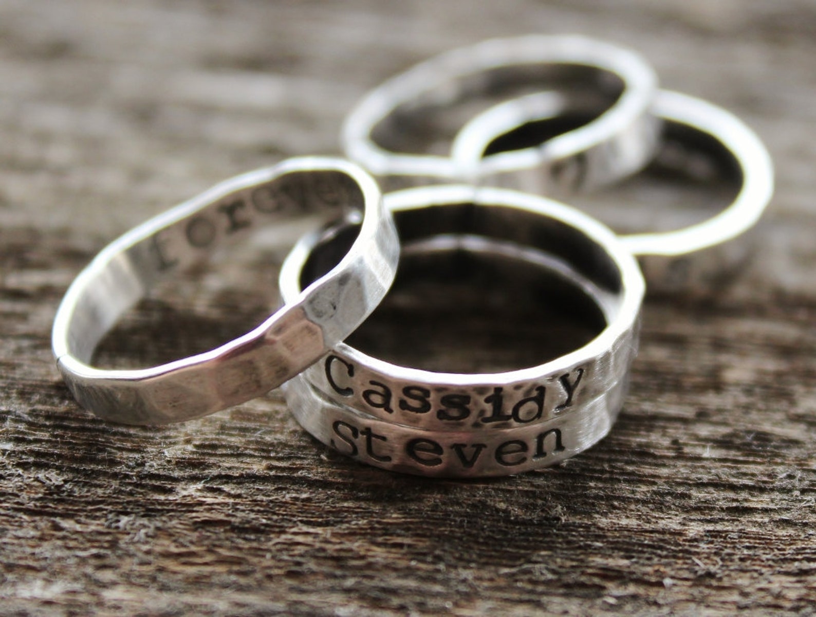 Stacking Rings Personalized Personalized Sterling Silver Ring - Etsy