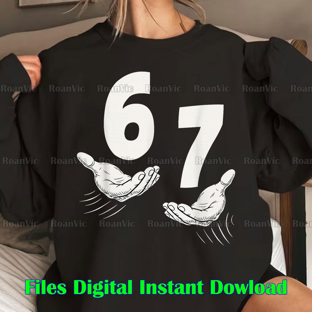 67 Meme Hands Funny PNG, Boys Teen Design (digital Download) - Etsy