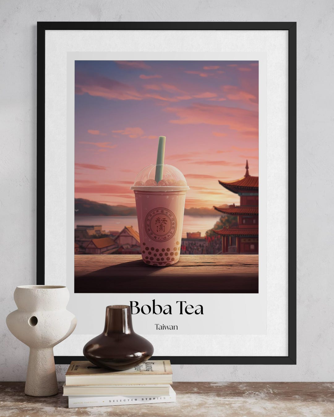 Boba Tea Drink Digital Download Bundle Print - Taiwan Wall Art, Boba ...