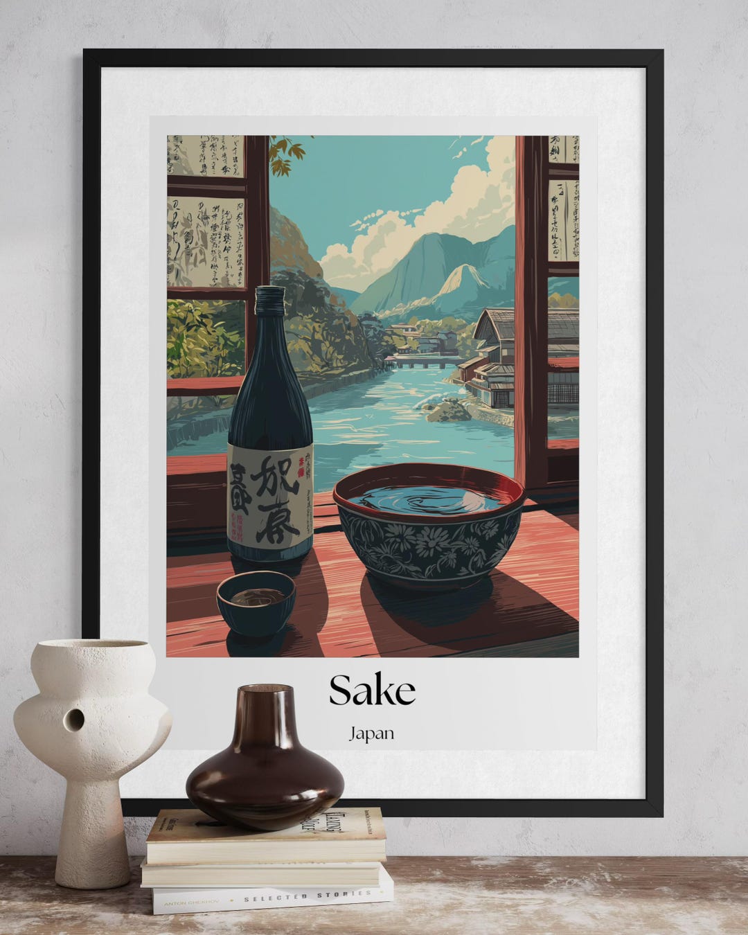 Sake Drink Poster - Sake Wall Art, Kitchen Decor, Japanese Drink Print ...