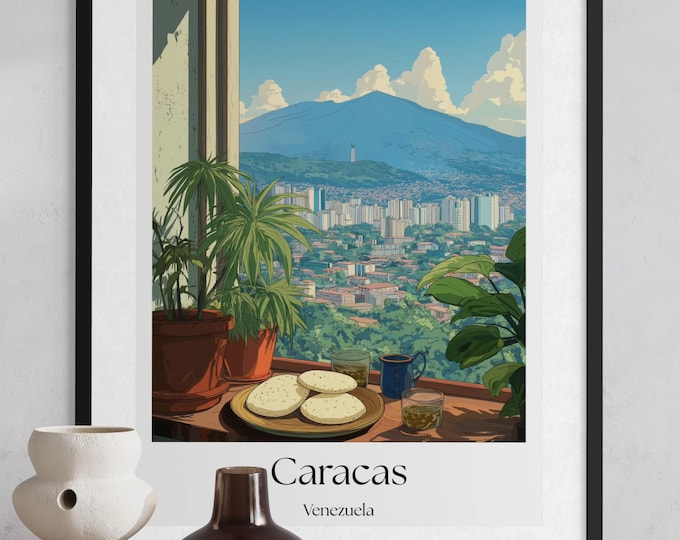 Arepas Poster - Venezuelan Food Wall Art, Colombian Food Art, Kitchen ...