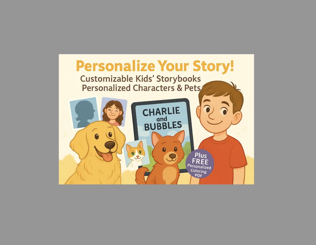 Custom Personalized Kids Storybook • Cartoon or Disney Style • Custom ...