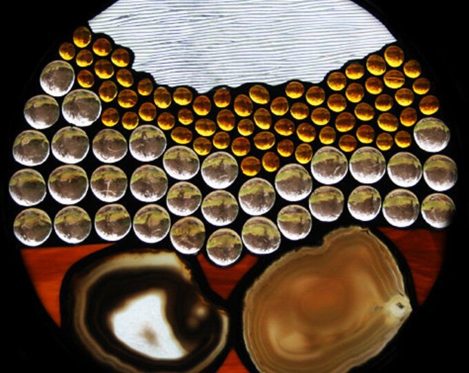 Stained Glass Agate Panel - Etsy