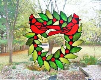Stained Glass Wreath - Etsy