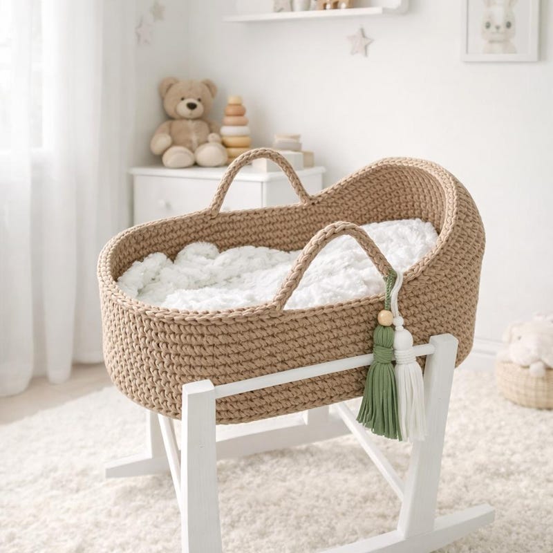 Miniature Wicker Cradle - Etsy
