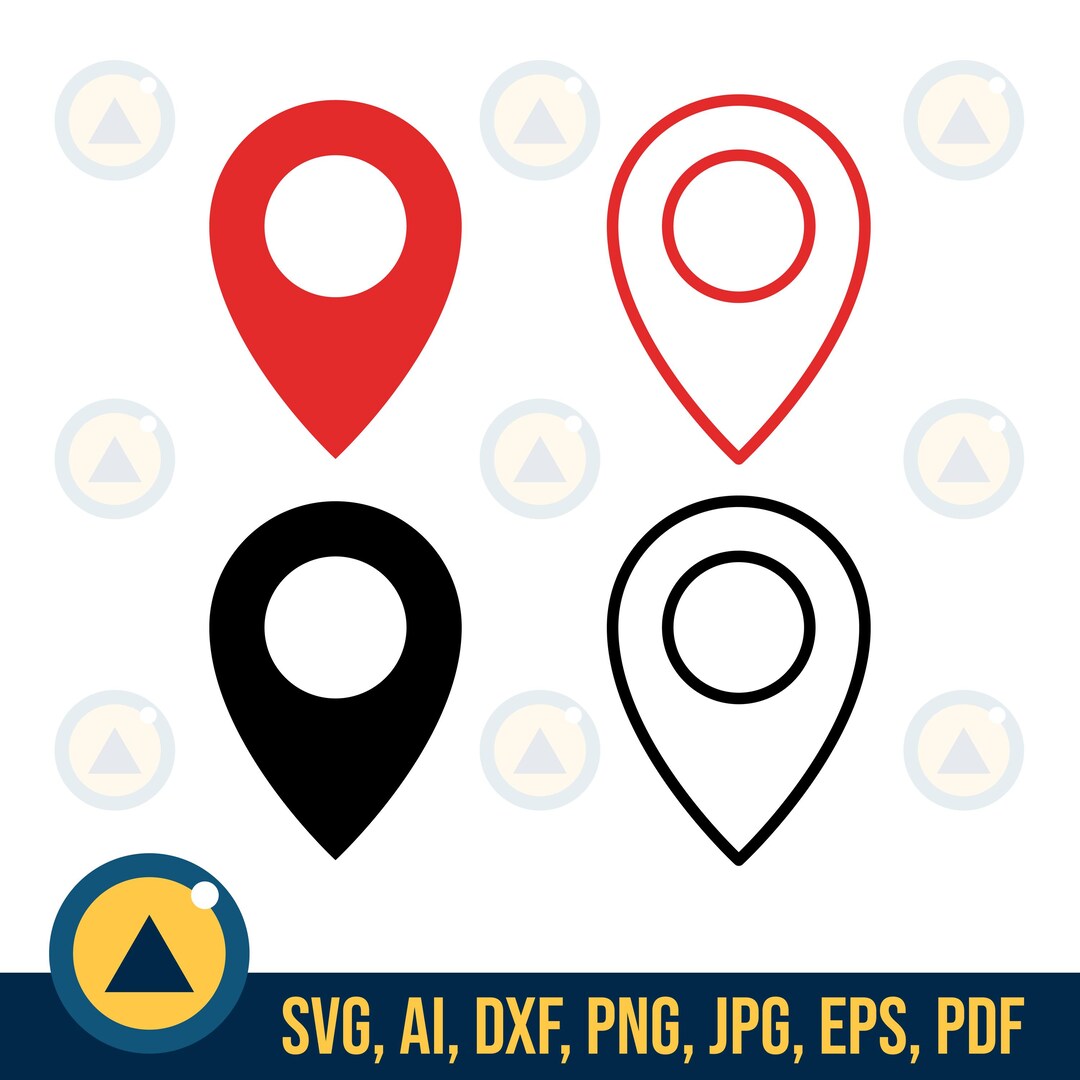 Location Vector | Pin Location Logo Clipart | Cut Files | Cricut and ...