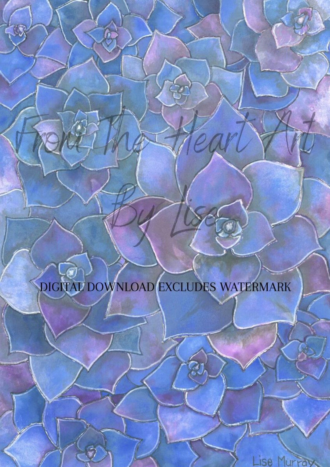 Hand Painted Rock Roses Print (digital File) - Etsy