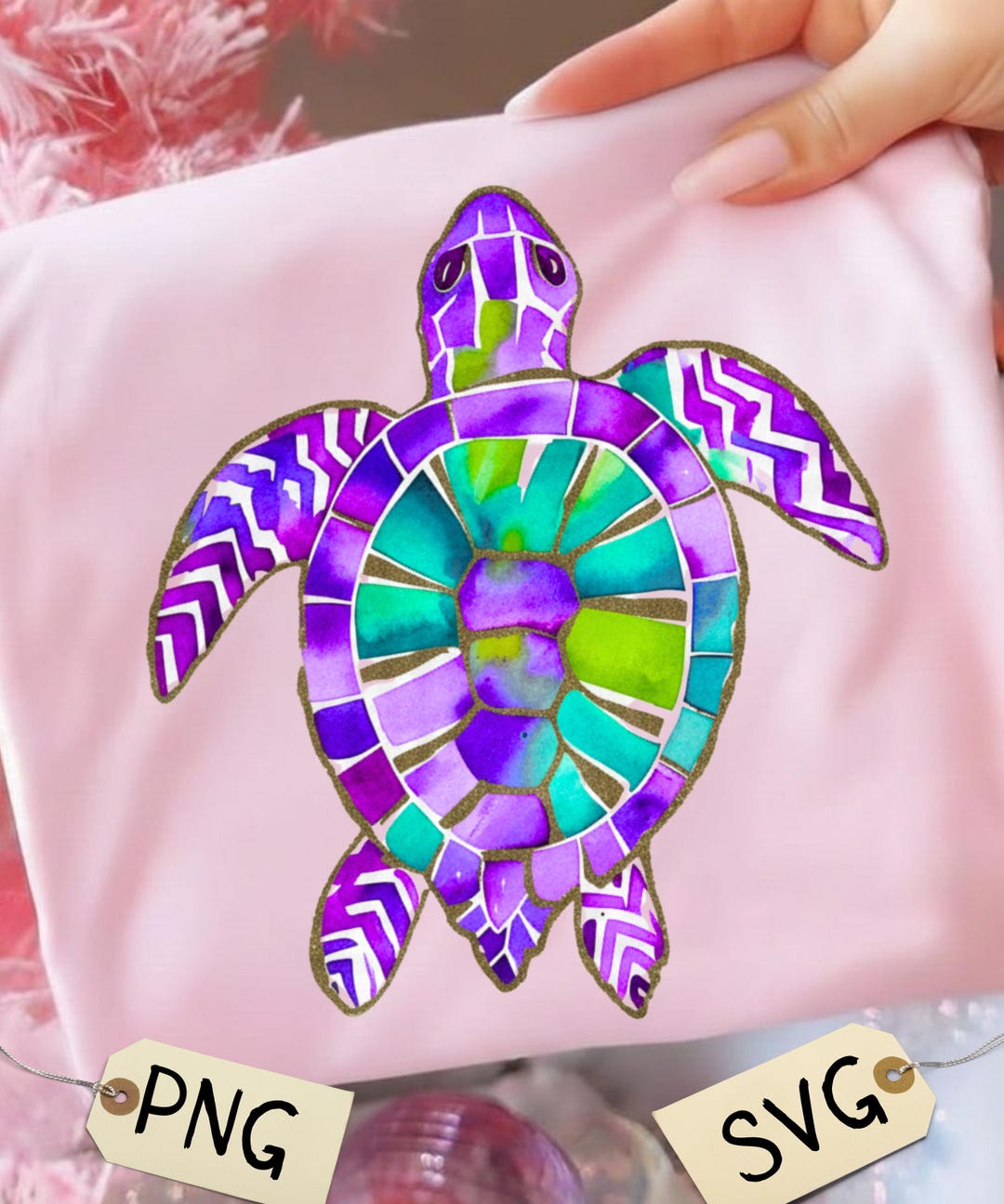 Glitter Sea Turtle PNG, Coquette Beach Design, Summer Sublimation - Etsy