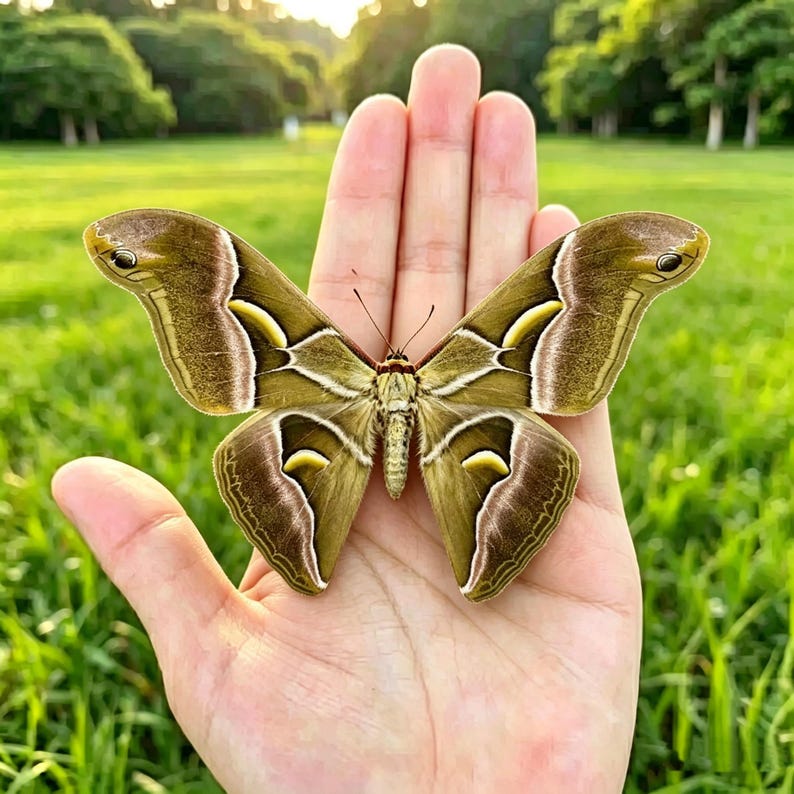 Real Luna Moth Spread Specimen, Butterfly Moth Taxidermy, Nature ...