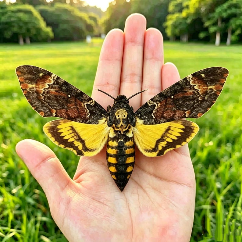 Real Luna Moth Spread Specimen, Butterfly Moth Taxidermy, Nature ...